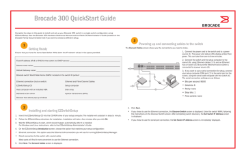 Brocade 300 QuickStart Guide | Manualzz