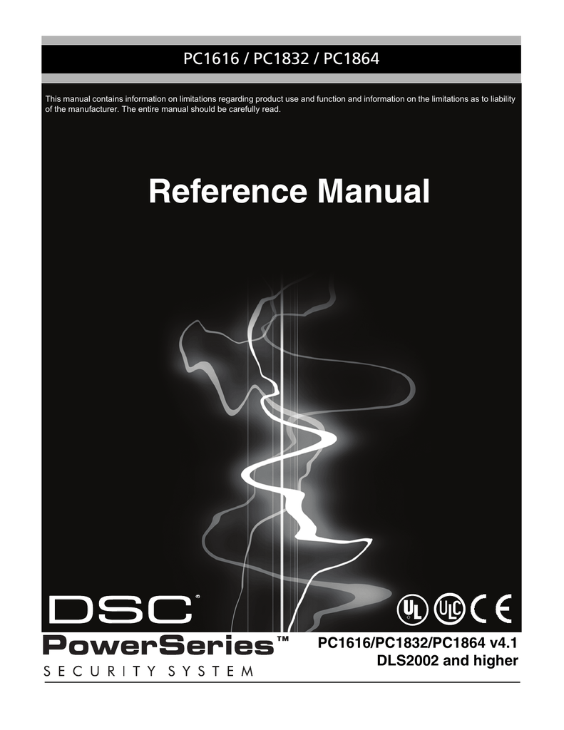 DSC PowerSeries PC1616 Reference Manual | Manualzz
