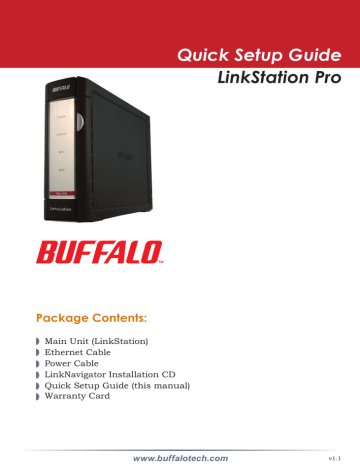 Buffalo LinkStation Pro Quick Setup Guide | Manualzz