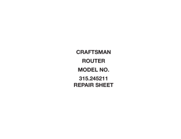 Craftsman Router Wiring Diagram - Wiring Diagram