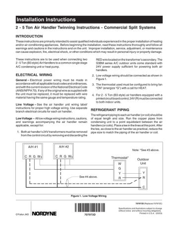 Broan Twinning Kit for Air Handler Installation Instruction | Manualzz