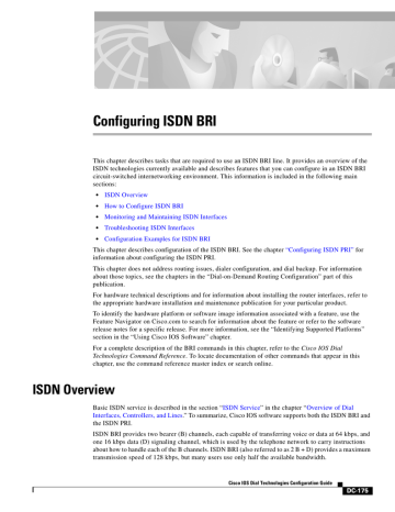 Cisco ISDN BRI Configuration Guide | Manualzz