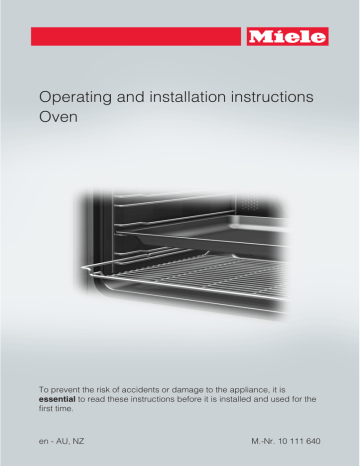 Miele H6461BP Operating and Installation Instructions | Manualzz