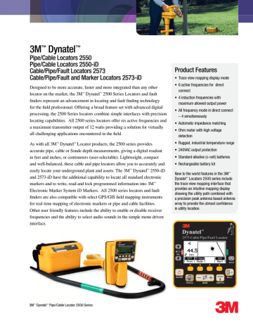 3M™ Dynatel™ Pipe/Cable Locators 2550/2573 Bulletin | Manualzz