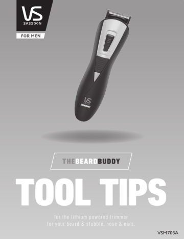 Vidal Sassoon VSM703A Beard Buddy User Manual | Manualzz
