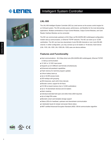 LNL-500 Intelligent System Controller Data Sheet | Manualzz