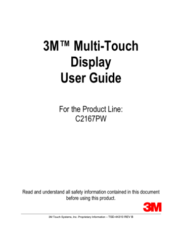 3M Multi-Touch PCAP Displays User guide | Manualzz