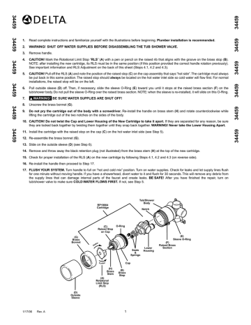 Delta RP19804 Cartridge Assembly Installation guide | Manualzz