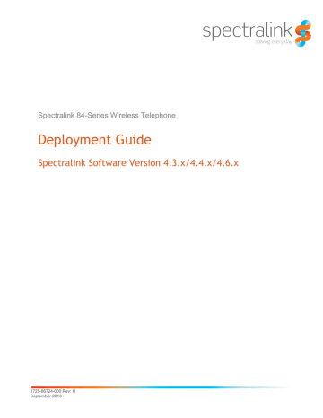 Spectralink 84-Series Wireless Telephone Deployment Guide | Manualzz