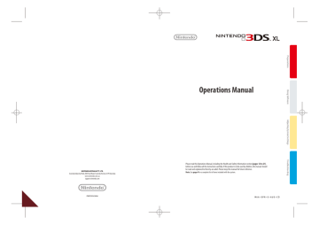 Nintendo 3DS XL 3DS XL Operations Manual | Manualzz