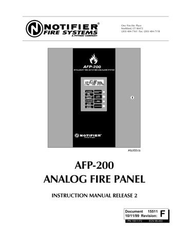 Notifier AFP-200 Instruction manual | Manualzz