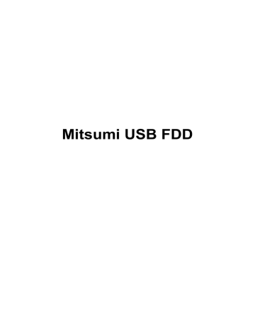 Mitsumi USB FDD User manual | Manualzz