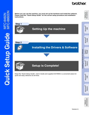Brother MFC-8860DN Quick Setup Guide | Manualzz
