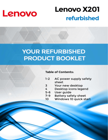 Thinkpad X201 User guide | Manualzz