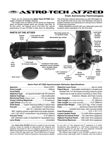 Astro-Tech AT72ED Instruction Manual | Manualzz