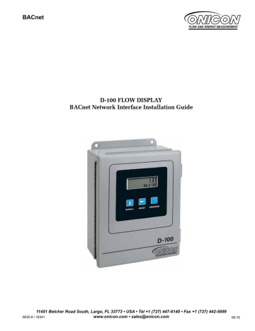 Onicon D-100 Installation manual | Manualzz