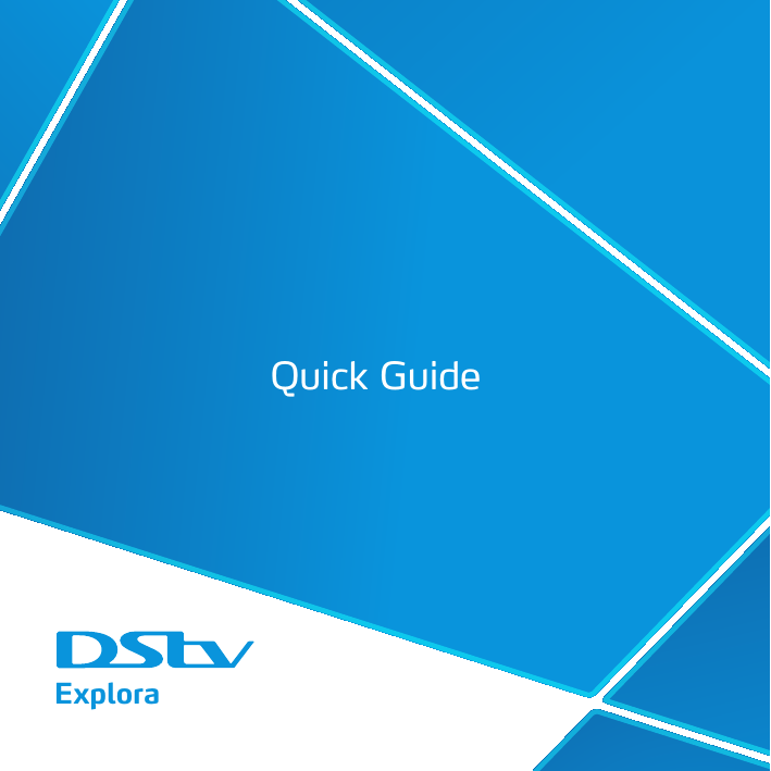 DStv eXplora Quick start manual | Manualzz