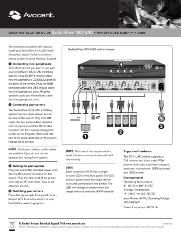 SwitchView SC4 UAD Quick Installation Guide | Manualzz