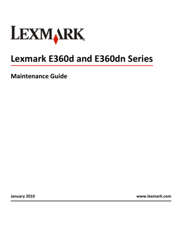 Lexmark E360d, E360dn Maintenance Guide | Manualzz