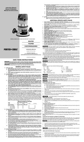 Porter-Cable 690LR Instruction manual | Manualzz