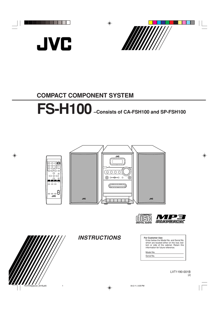 JVC FS-H100J Speaker System User manual | Manualzz