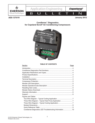 Copeland CoreSense™ Diagnostics AE8-1379 R1 Application Engineering ...