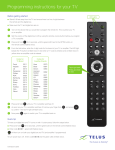 TELUS TV Programming Instructions | Manualzz