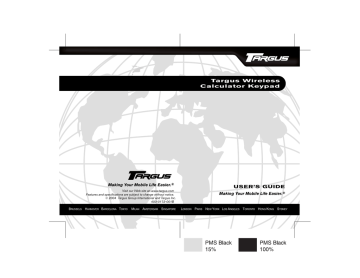Targus Wireless Calculator Keypad User’s Guide | Manualzz
