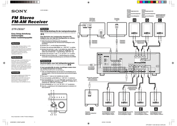 Sony STR-DE697 Easy Setup Guide | Manualzz