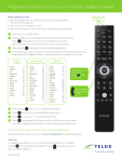 TELUS TV Programming Instructions | Manualzz