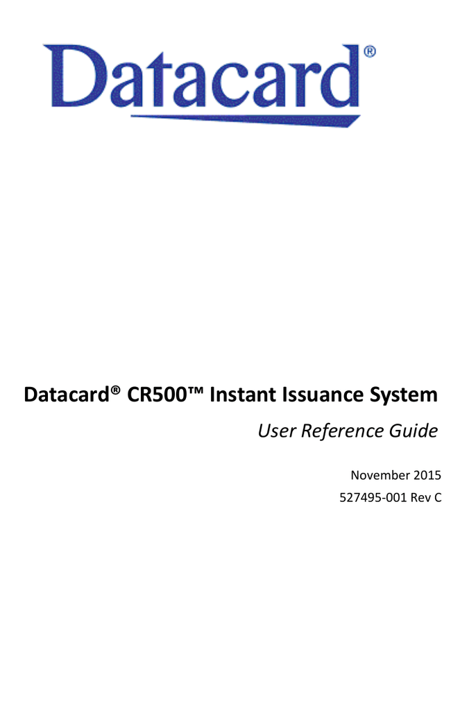 DataCard CR500 User Reference Manual | Manualzz
