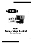 Sterlco Temperature Control M2B Owner's Manual | Manualzz