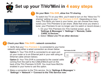 TiVo Mini Premiere XL4 User Manual | Manualzz