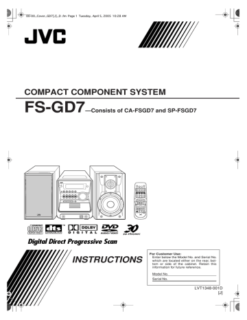 JVC FS-GD7 Stereo System User manual | Manualzz