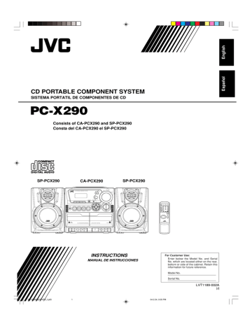 JVC PC-X290 Instructions Manual | Manualzz