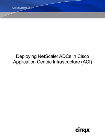 NetScaler ADC NetScaler Deployment Guide | Manualzz