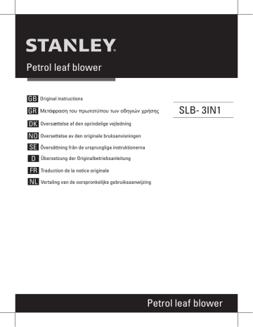 STANLEY SLB-3IN1 Blower vac Instruction Manual | Manualzz