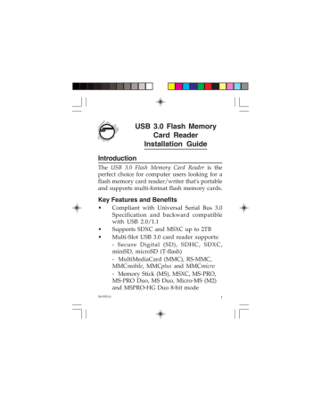 USB 3.0 Flash Memory Card Reader Installation Guide | Manualzz