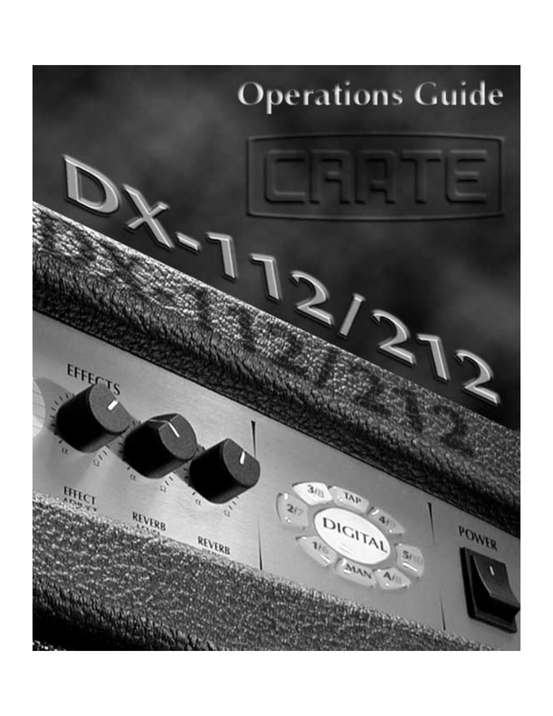 Crate Amplifiers DX-112 User manual | Manualzz