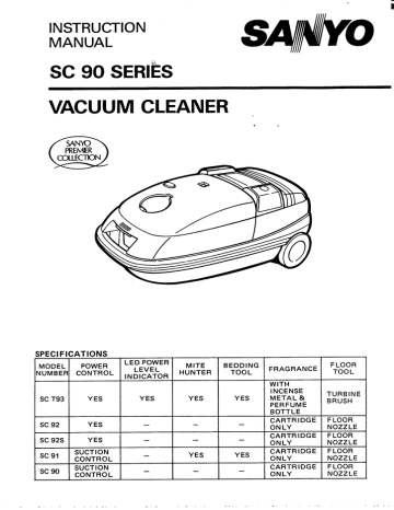 Sanyo SC 90 Series Instruction manual | Manualzz