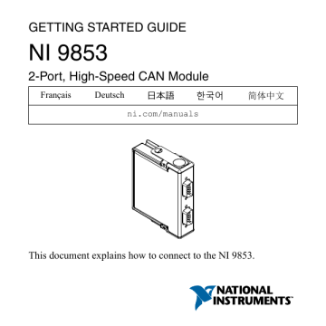 National Instruments NI 9853 Getting Started Manual | Manualzz