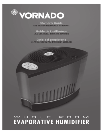 Vornado Evaporative Humidifier Owner's Manual | Manualzz