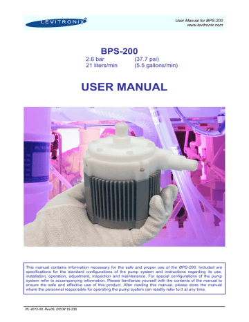 BPS-200 User Manual - Levitronix | Manualzz