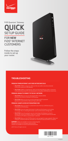 FiOS Quantum Gateway Quick Setup Guide | Manualzz