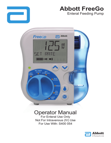 Abbott FreeGo Enteral Feeding Pump Operator Manual | Manualzz