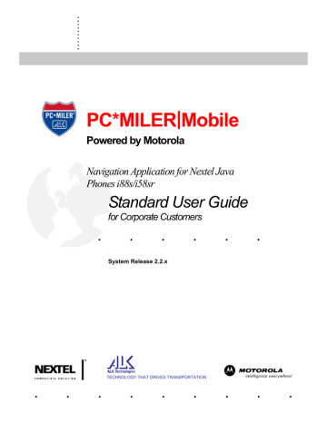 ALK PC*MILLER I88S Standard User Manual | Manualzz