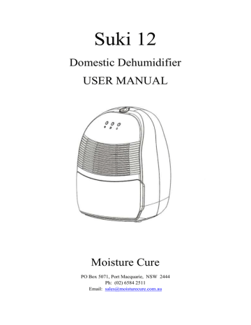 dehumidifier Suki 12 User Manual | Manualzz