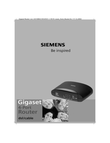 Gigaset 4-Port Router User Manual | Manualzz