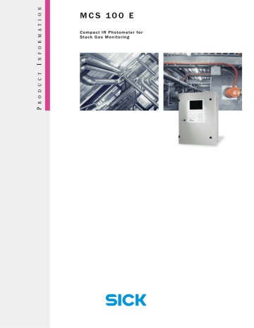 SICK MCS 100 E Product Information | Manualzz