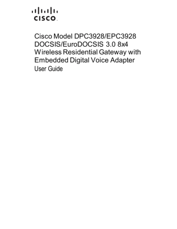Cisco EPC3928AD User guide | Manualzz